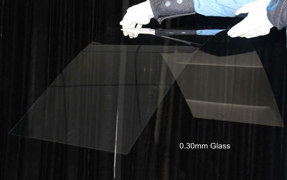 Alkaline Resistant Super Thin Glass Sheet Clear Color Easy Installation