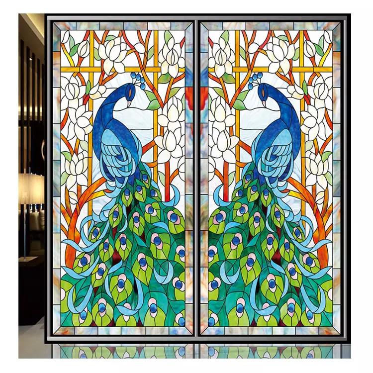 Church Decorative Beveled Stained Glass Decorative Panels Hand Painted 3mm