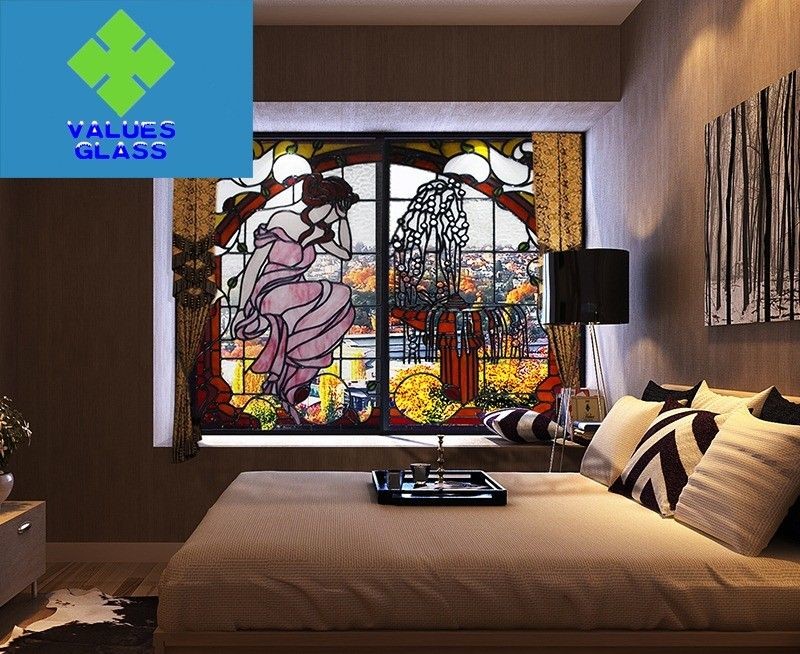 Multi Colored Tiffany Style Glass , Stained Glass Window Panels 3mm ...