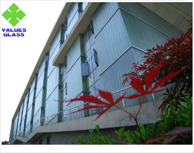 Clear U Profile Glass , U Channel Glass Sandblasted Surface Treatment