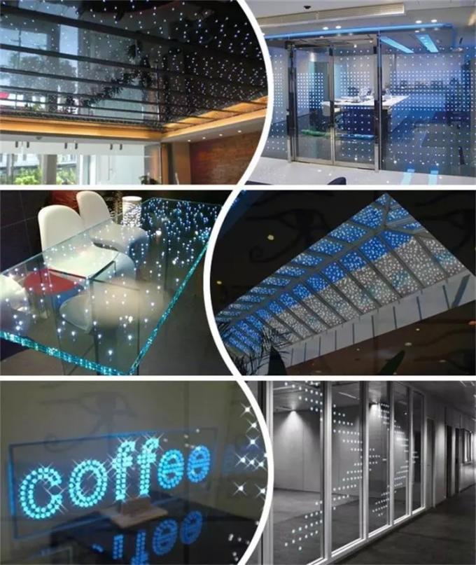 EN12150 Indoor Decorative 4.28mm LED Light Glass Panel