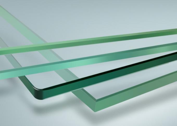 12mm Clear Tempered Glass Pane straight edging polished For Pool Fencing