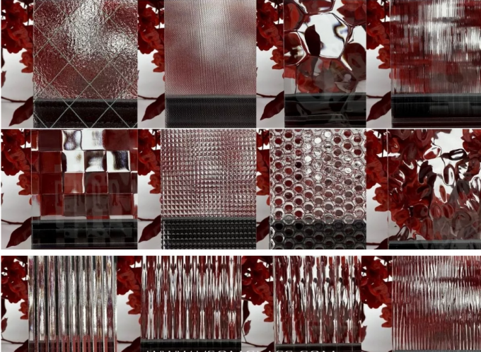 Decorative transparent tempered ribbed reeded wave fluted glass/art ...