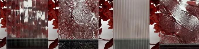 Decorative transparent tempered ribbed reeded wave fluted glass/art ...