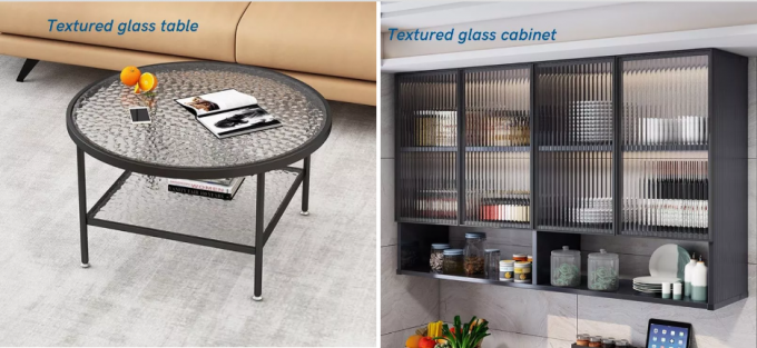 Decorative transparent tempered ribbed reeded wave fluted glass/art ...